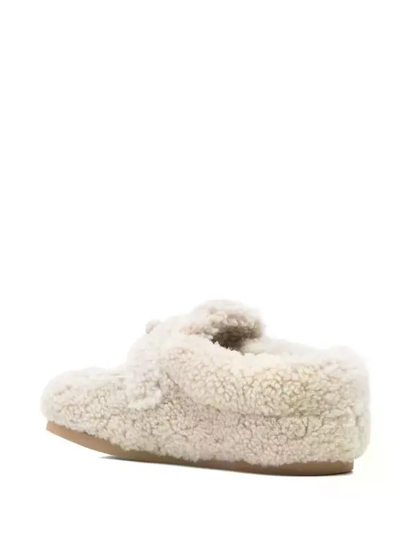 Fabiana Filippi Shearling Button Loafers
