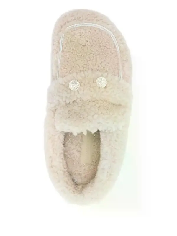 Fabiana Filippi Shearling Button Loafers