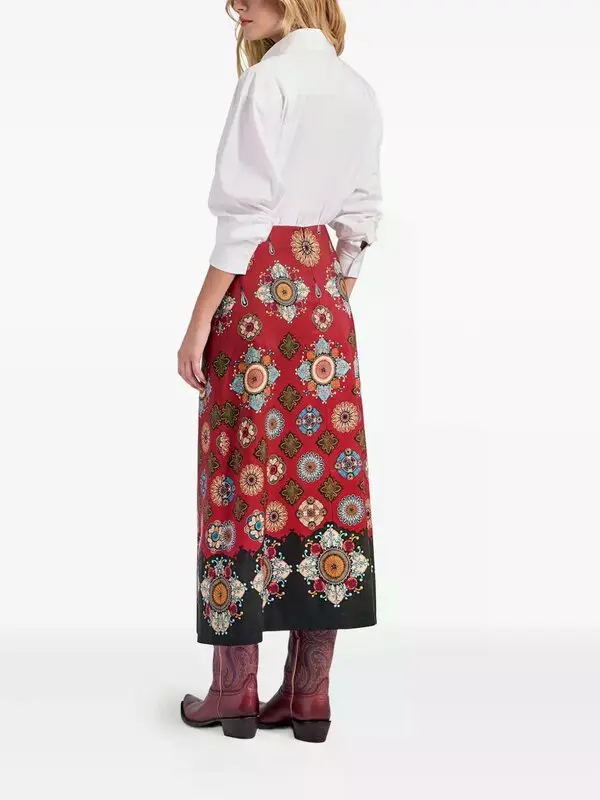 La DoubleJ Floral-print Midi Skirt