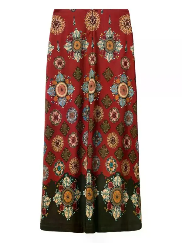 La DoubleJ Floral-print Midi Skirt