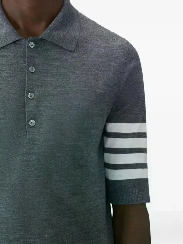 Thom Browne Four-stripe Short-sleeve Polo Shirt