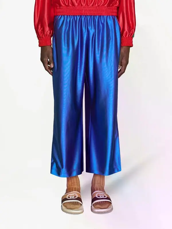 Gucci Web Detailing Wide-legged Track Pants
