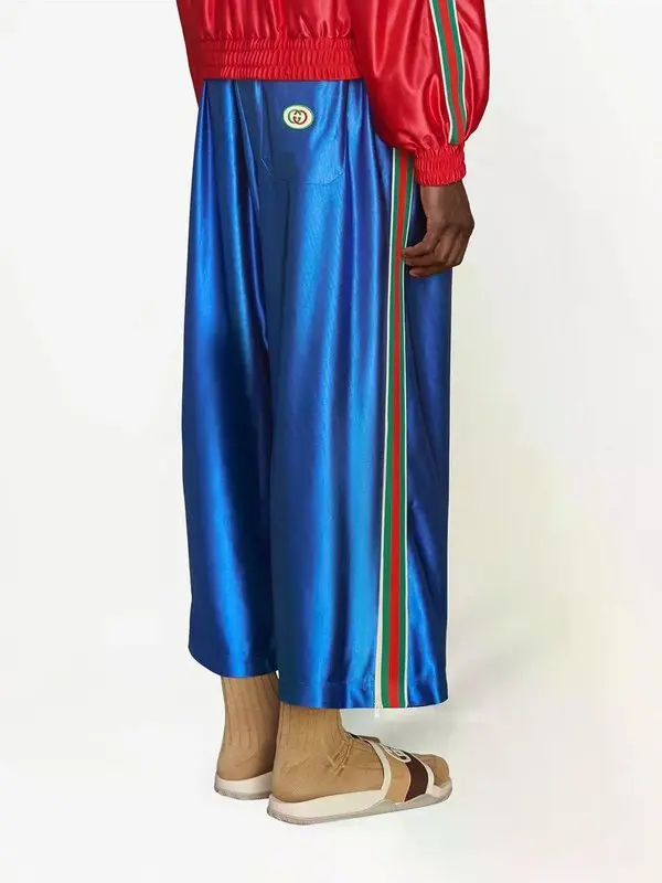 Gucci Web Detailing Wide-legged Track Pants