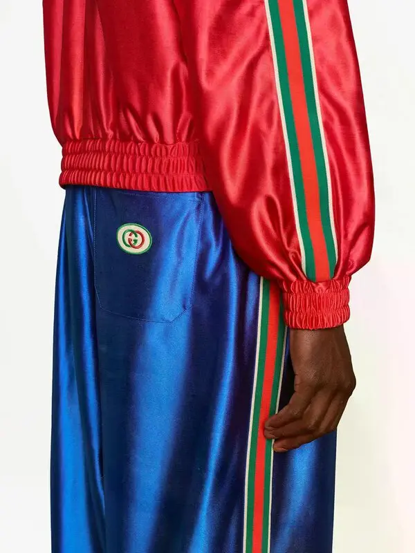 Gucci Web Detailing Wide-legged Track Pants