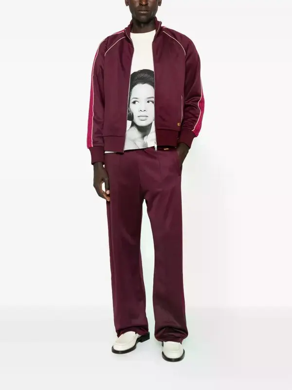WALES BONNER Striped-panel Zip-up Track Top