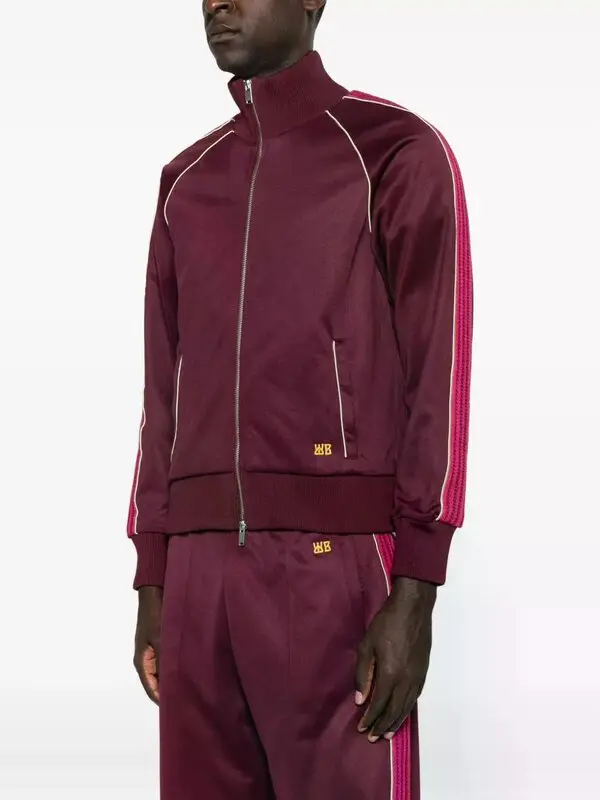 WALES BONNER Striped-panel Zip-up Track Top