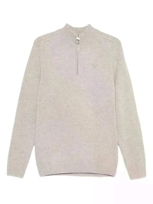 Barbour Grangetown Zip-up Sweater - Neutrals
