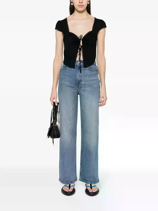 GANNI Andi High-rise Wide-leg Jeans