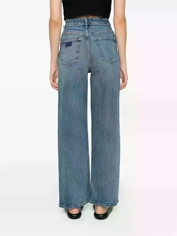 GANNI Andi High-rise Wide-leg Jeans