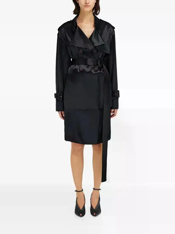 FERRAGAMO Short Satin Trench Coat