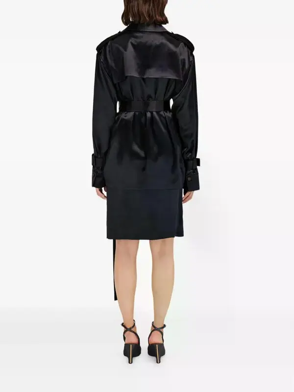 FERRAGAMO Short Satin Trench Coat
