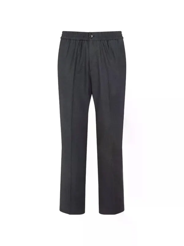 Ami Elasticated-waist Wool Trousers - Black
