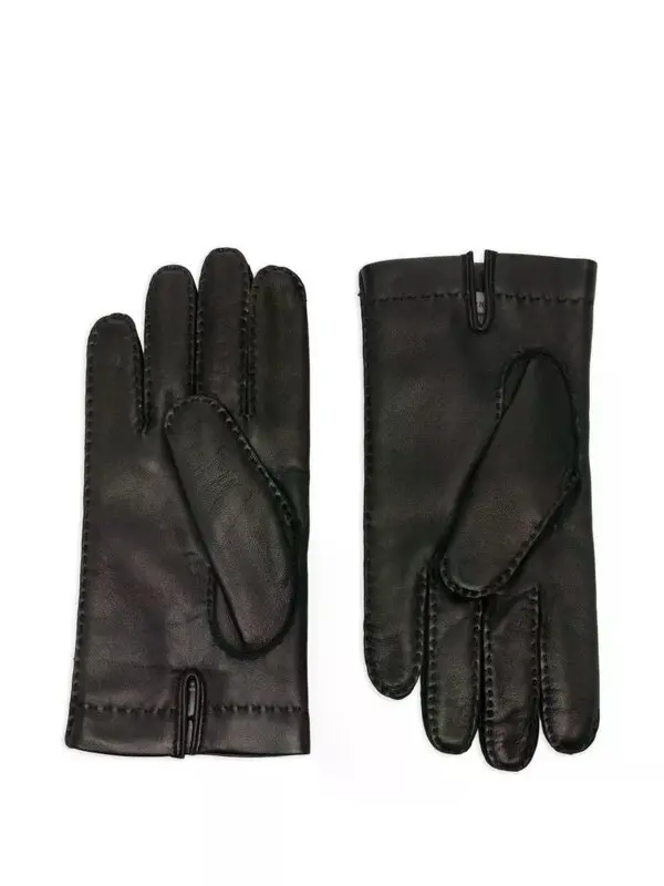 Corneliani Leather Gloves - Black