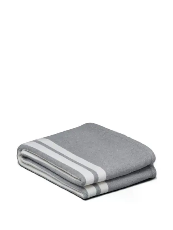 Thom Browne Virgin Wool-cashmere Throw - Grey