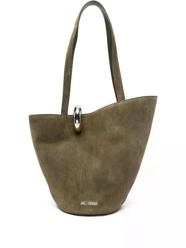 Jacquemus The Bamba Suede Tote Bag - Green