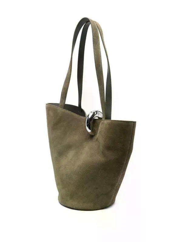 Jacquemus The Bamba Suede Tote Bag - Green