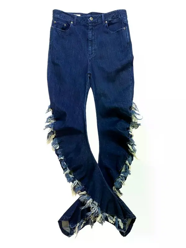 PONDER.ER Gaso Frayed-hem Jeans - Blue