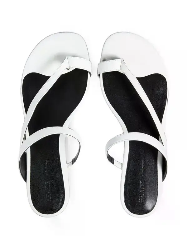 Khaite Aimee Double-strap Flat Sandals - White