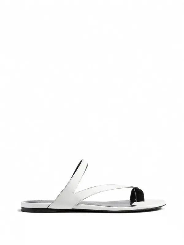 Khaite Aimee Double-strap Flat Sandals - White