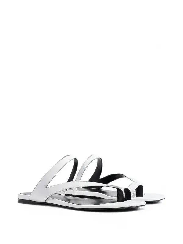 Khaite Aimee Double-strap Flat Sandals - White