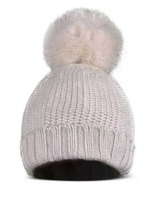 MOORER Pompom Beanie - Neutrals