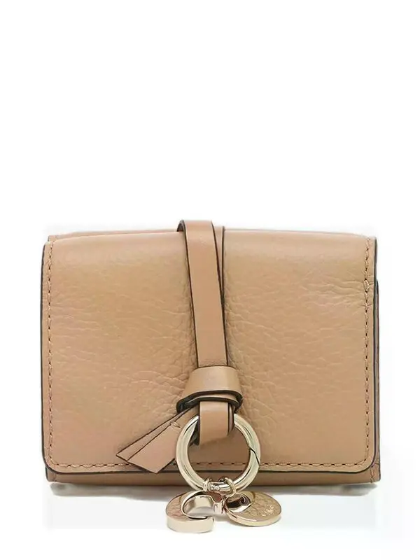 Chloé Alphabet Leather Tri-fold Wallet - Brown
