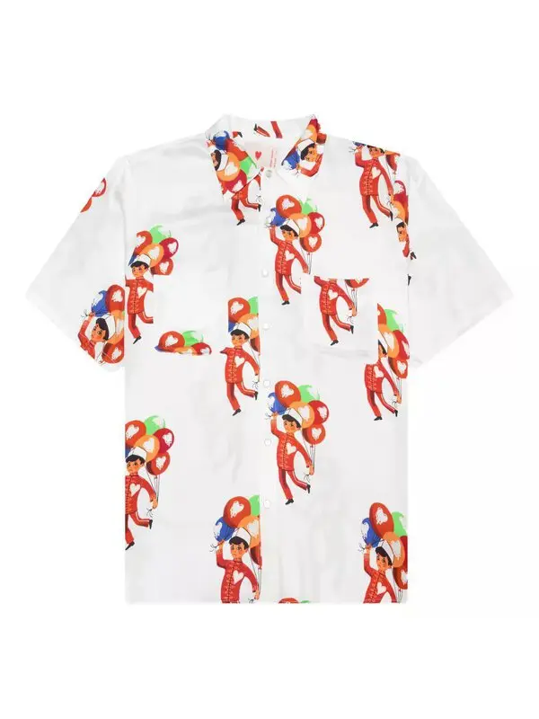 EMOTIONALLY UNAVAILABLE Balloon-print Shirt - White