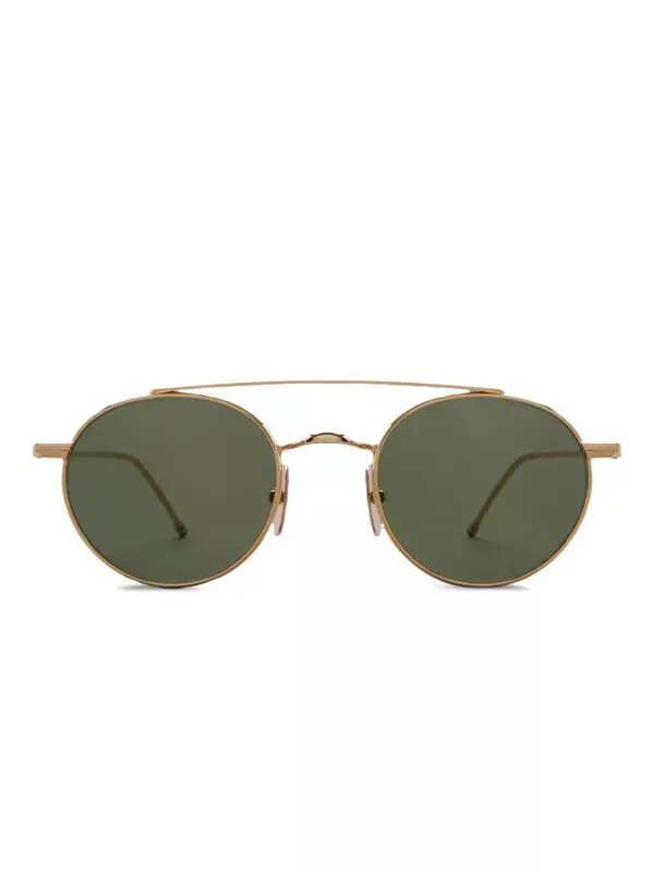 Thom Browne Double-bridge Oval Sunglasses - Gold