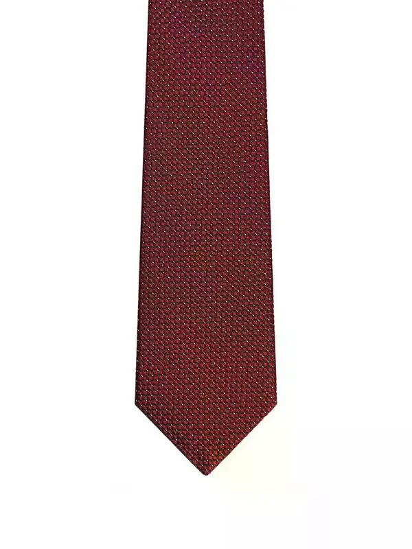 FURSAC Geometric-pattern Neck Tie - Red