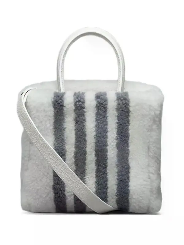 Thom Browne Shearling Stripe Tote Bag