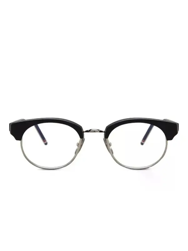 Thom Browne Oval-frame Glasses - Black