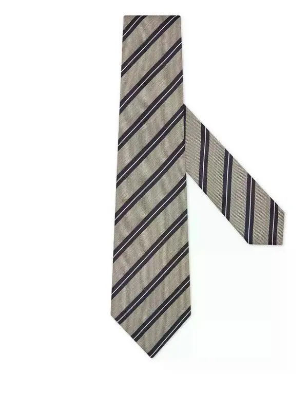 Zegna Striped Tie - Neutrals