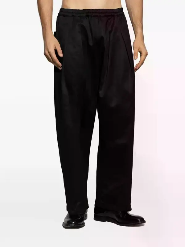 MAISON MARGIELA Pleat-detailed Drawstring Trousers - Black