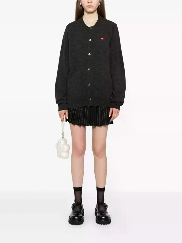 Play Comme Des Garcon Logo Emblem Cardigan