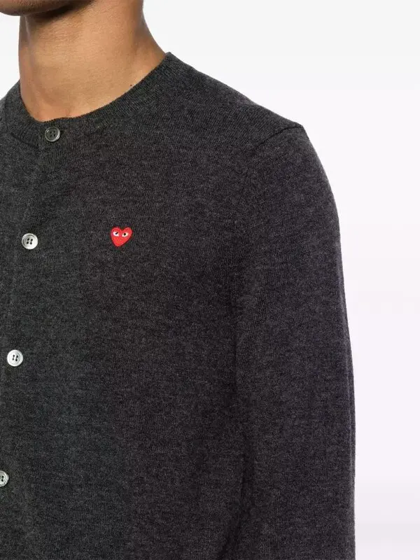 Play Comme Des Garcon Logo Emblem Cardigan