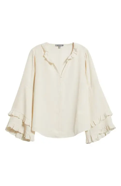 Wit & Wisdom Ruffle Bell Sleeve Top