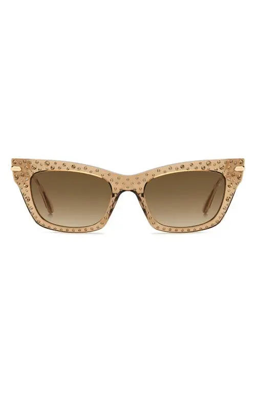 STUART WEITZMAN 52mm Cat Eye Sunglasses - Beige/brown