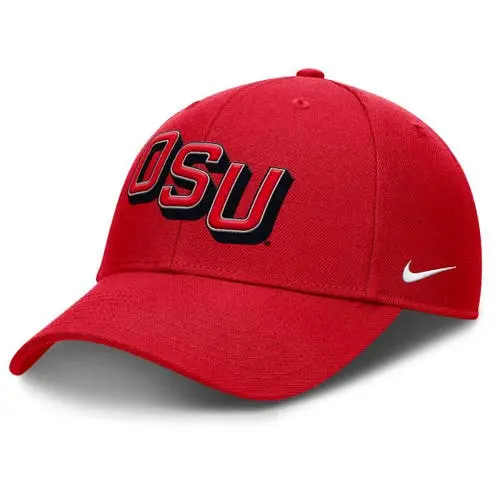 Nike Ohio State Buckeyes Slanted Primetime Rise Performance Adjustable Cap