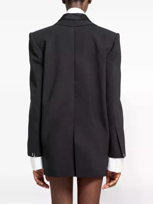 SSHEENA Satin Lapel Blazer