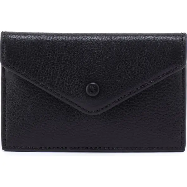 Hobo Goldie Leather Card Case - Black