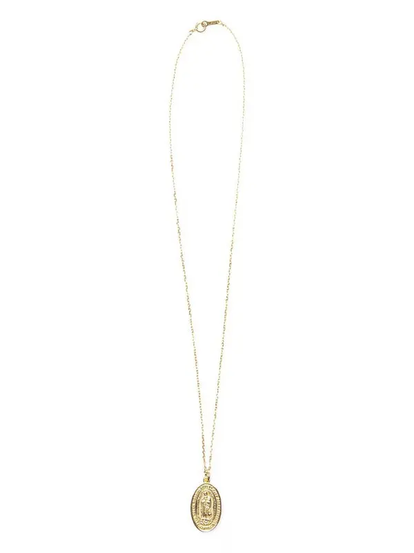 WACKO MARIA Oval-frame Medal Necklace - Gold