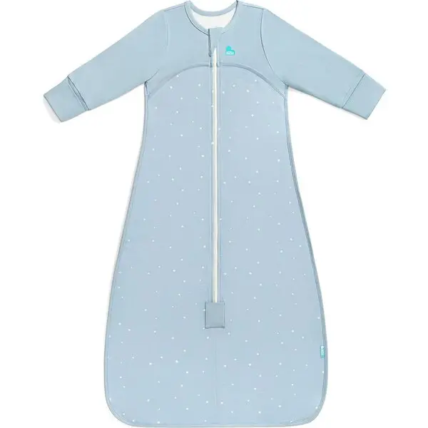 LOVE TO DREAM Long Sleeve 1.0 Tog Stretch Cotton Sleep Bag - Powder Blue