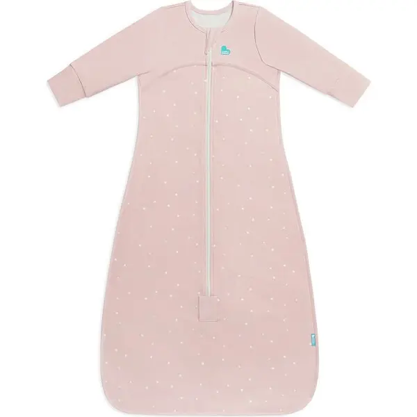 LOVE TO DREAM Long Sleeve 1.0 Tog Stretch Cotton Sleep Bag - Powder Pink