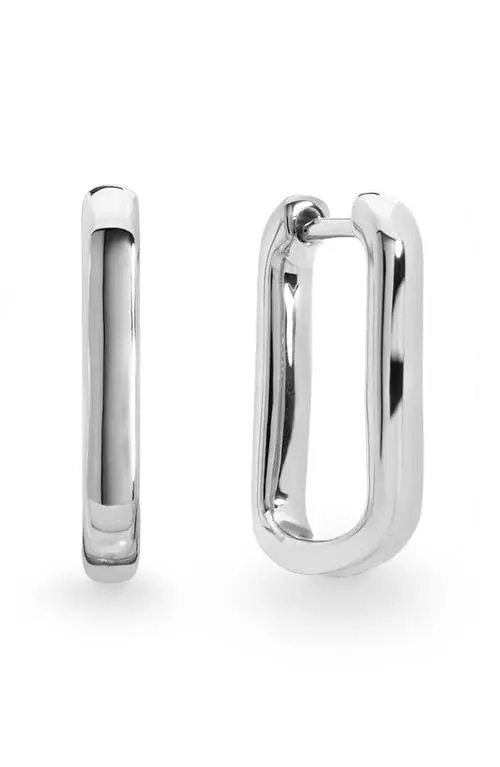 Monica Vinader Alta Slim Huggie Hoop Earrings - Sterling Silver
