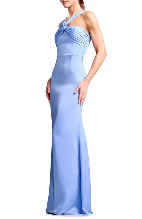 Dress The Population Rosalia Sleeveless Satin Gown - Sky
