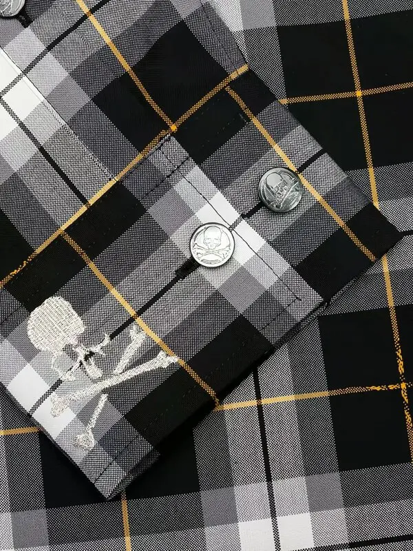 MASTERMIND WORLD Skull-embroidery Plaid Shirt