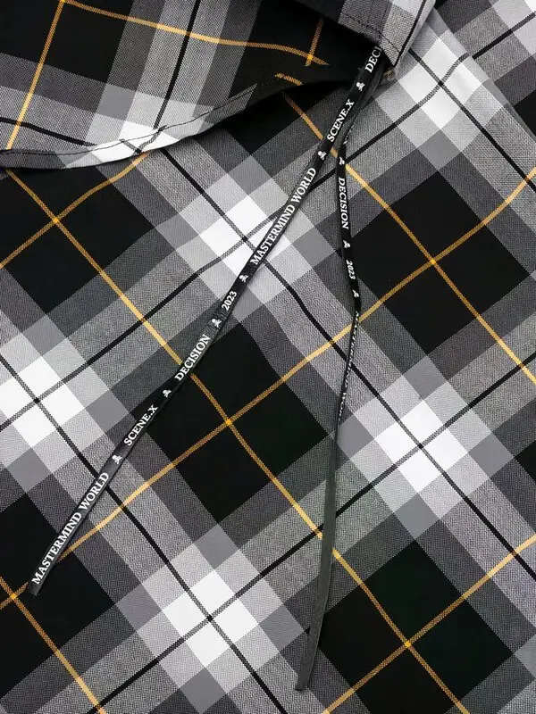 MASTERMIND WORLD Skull-embroidery Plaid Shirt