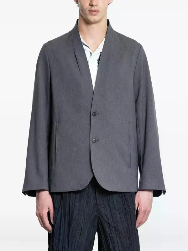 KUON Buttoned Blazer - Grey