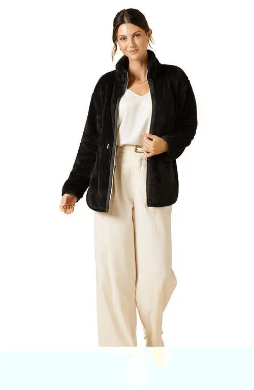 SOFTIES Dreamplush Two Way Zip Jacket - Black