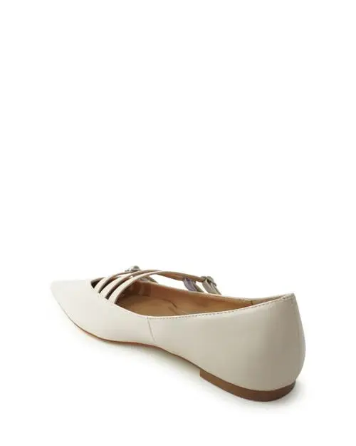 BELLE & BLOOM Buckled Leather Flats